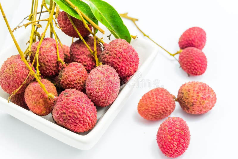 Fresh lychees fruit stock photo. Image of pulp, lichi - 124843504