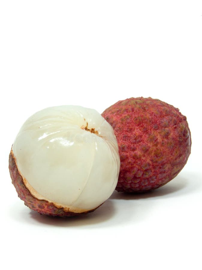 Fresh lychees isolated stock photo. Image of exotic, lechwe - 31606296