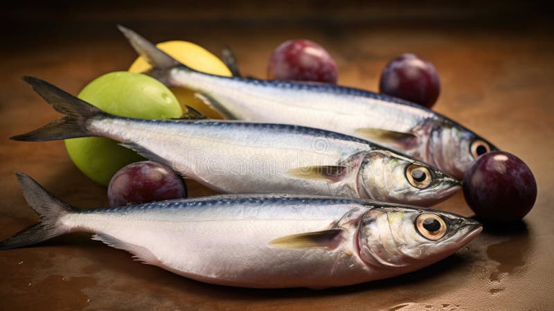 Fresh Mackerel Fish on Ice. Mackerel Fish Stock Illustration ...