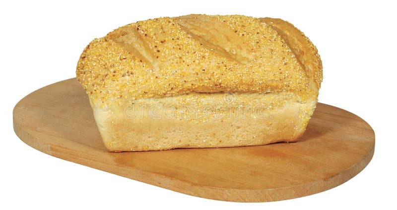 Fresh Maize Corn Bread Isolated on White Stock Photo - Image of flour ...