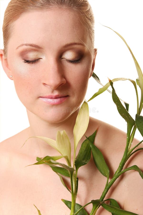 Fresh make-up stock photo. Image of person, green, holding - 12548084