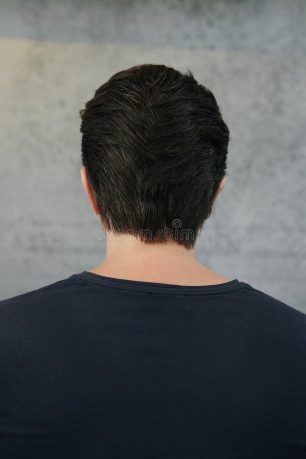 Fresh Male Haircut stock image. Image of wall, rear - 320219351