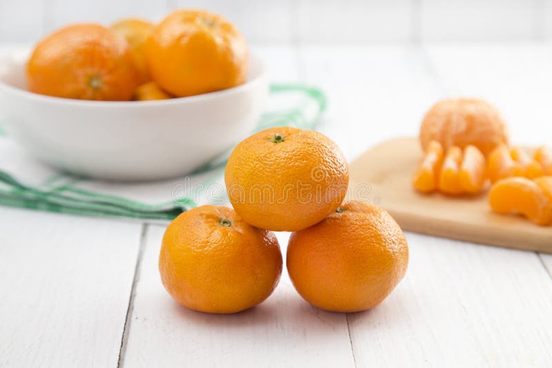 Fresh Mandarin Oranges stock photo. Image of fruit, green - 126081760
