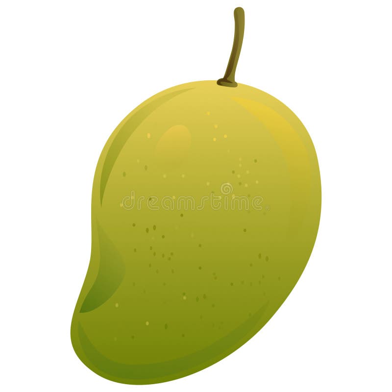 Fresh Mango Fruit Cartoon Illustration Flat Design Vector Stock Vector ...
