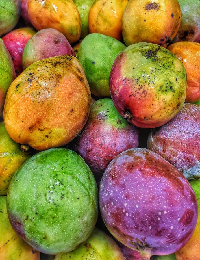 Fresh Mango Fruit Croped Texture Background Wallpaper Stock Image ...