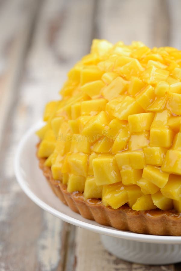 Fresh Mango Fruit Tart Cake Stock Image - Image of cooked, food: 60584255