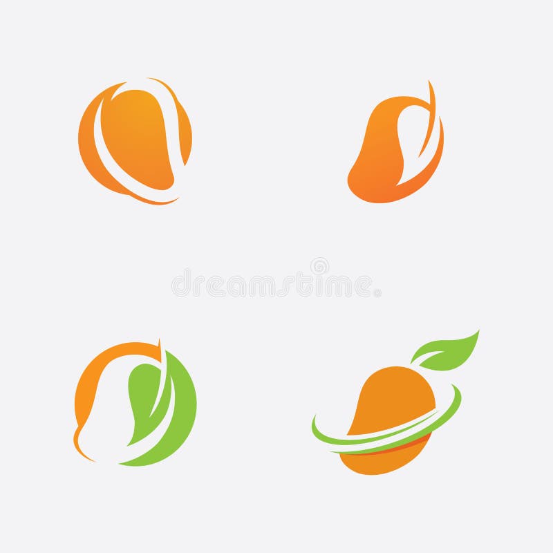 Fresh Mango Fruit Vector Illustration Logo Icon Stock Vector ...