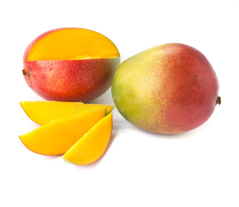 Fresh Mango Isolated on White Stock Image - Image of nutrition, organic ...