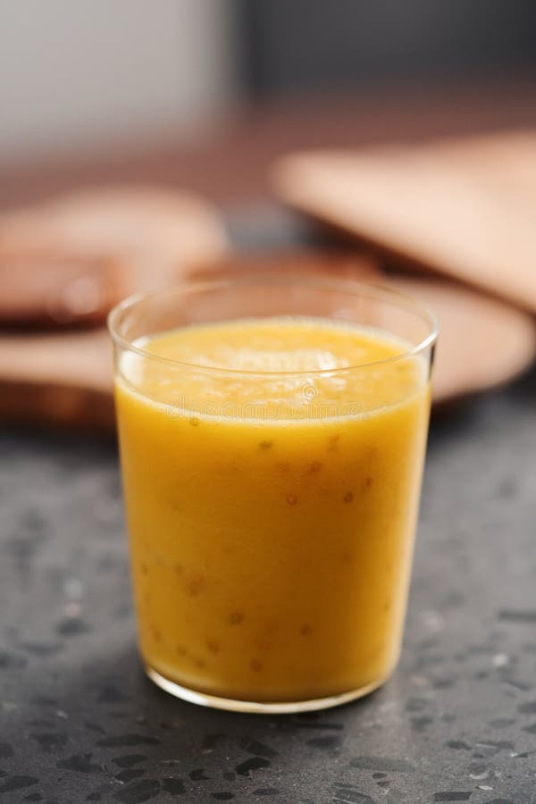Fresh Mango Lulo Smoothie Kitchen Countertop Stock Photos - Free ...