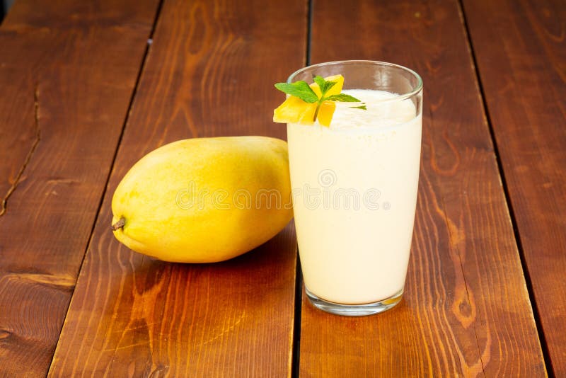 Fresh mango shake stock image. Image of diet, freshness - 122237459