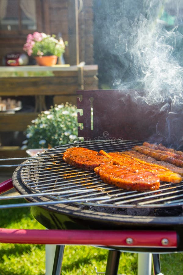 Fresh Marinated Barbecue Meat Stock Photo - Image of objects, steak ...