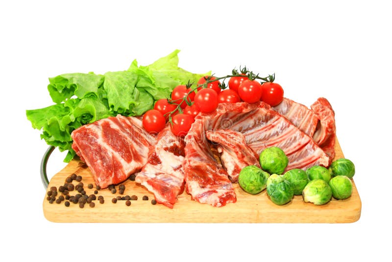 Fresh meat stock photo. Image of food, isolated, potato - 5480752