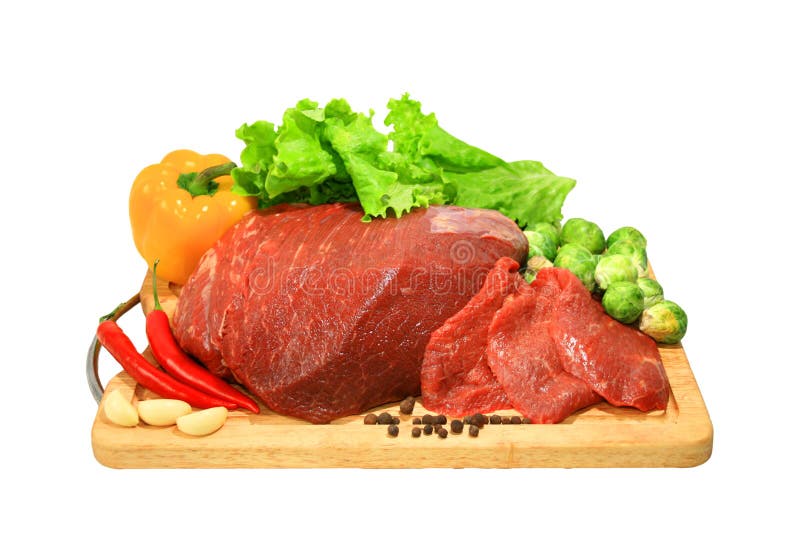 Fresh Raw Meat and Spices. Barbecue Set. View from Above. Stock Photo ...