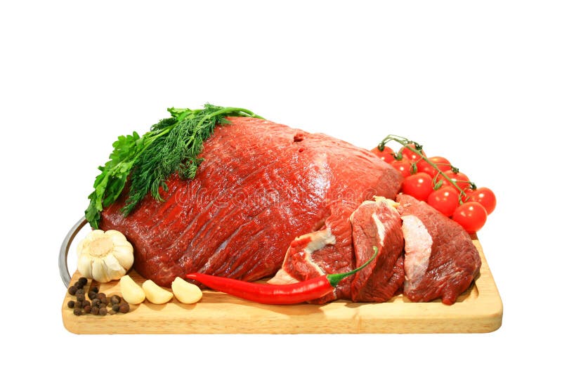 Fresh meat stock photo. Image of food, isolated, potato - 5480752