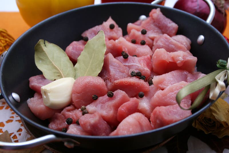 Fresh meat stock image. Image of dinner, spices, preparing - 6422541