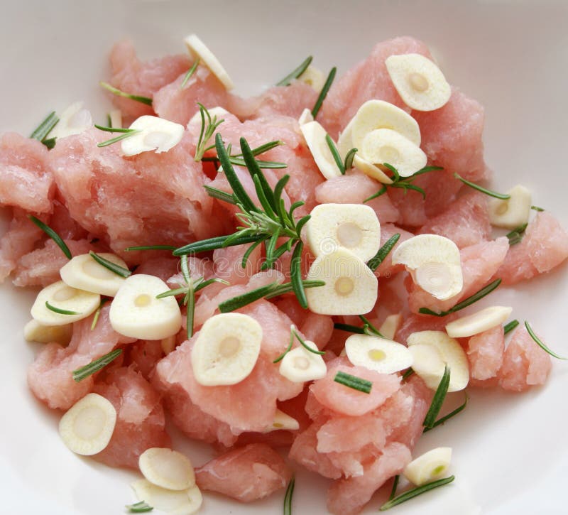 Fresh meat stock photo. Image of cooking, turkey, garlic - 8285396