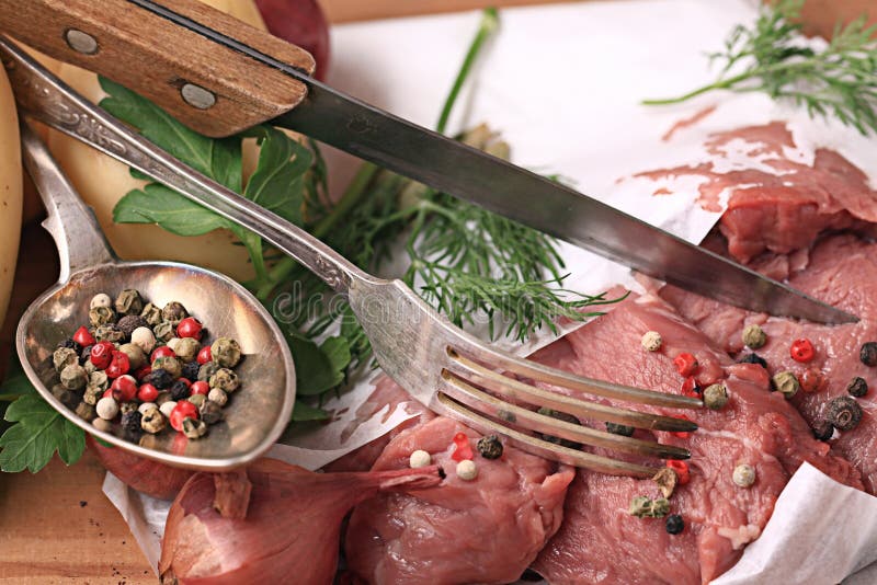 Fresh meat beef tenderloin stock image. Image of chop - 55415499