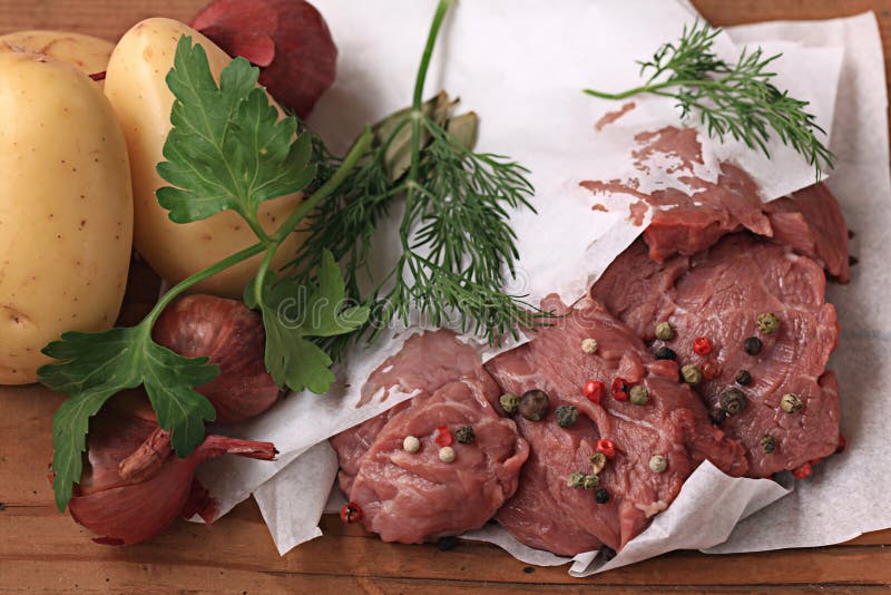 Fresh meat beef stock photo. Image of sharp, piece, kitchen - 55465922