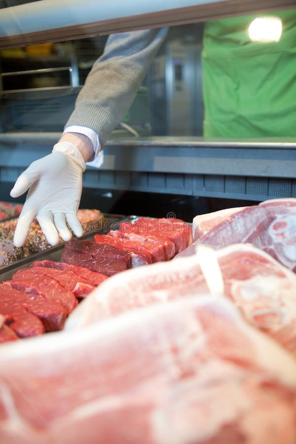Fresh meat Counter stock image. Image of loin, fridge - 20650049