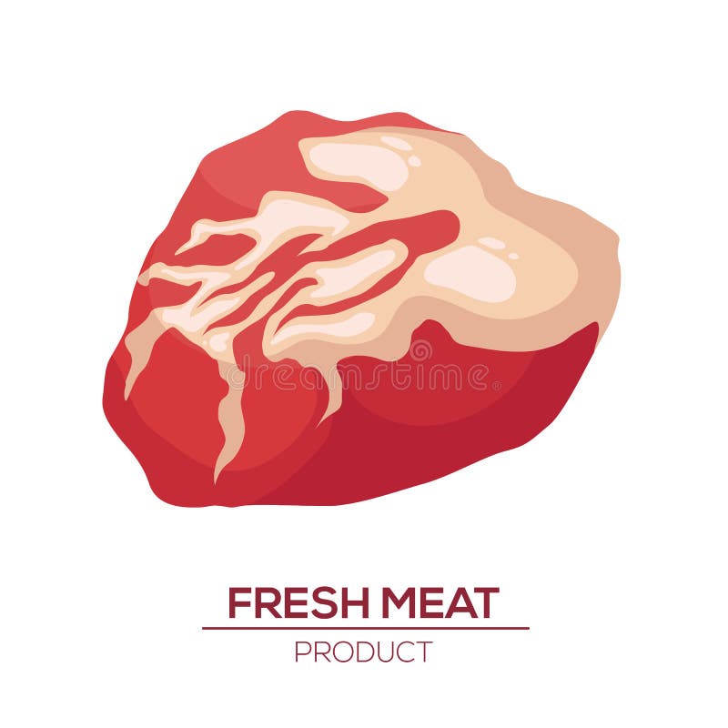 Fresh Meat Icon in Style Flat. Vector Isoletad Object Stock Vector ...