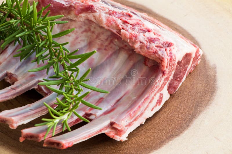 Fresh Meat. Lamb Ribs. Raw Meat. Stock Photo - Image of uncooked, food ...