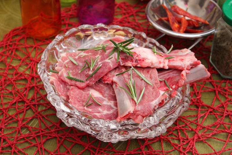 The Meat and Lamp Slide for Chinese Shabu Style, Yummy Stock Photo ...