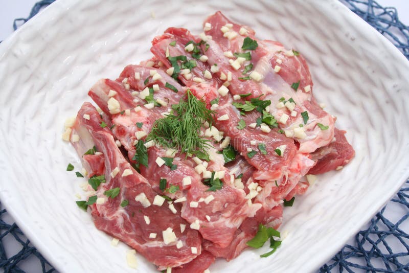 Fresh meat of a lamp stock photo. Image of spices, lunch - 37491442