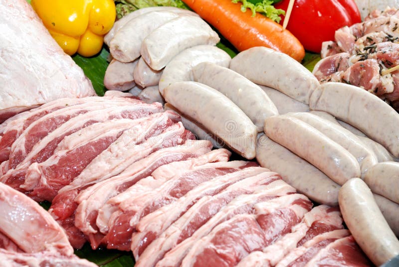 Butchers Window stock photo. Image of counter, chicken, refrigeration ...