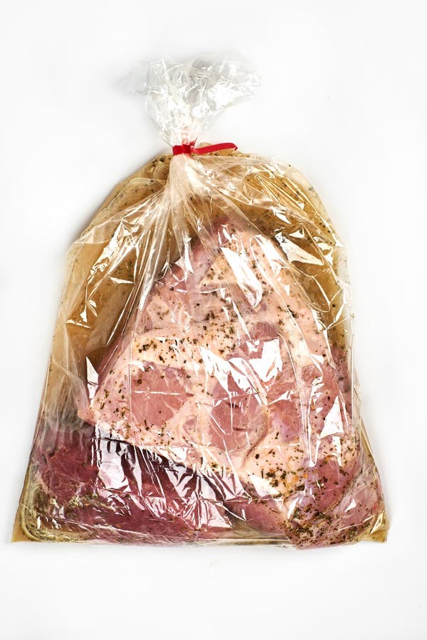 Fresh Meat Packaged in a Sleeve with Spices, for Baking is Ready for ...
