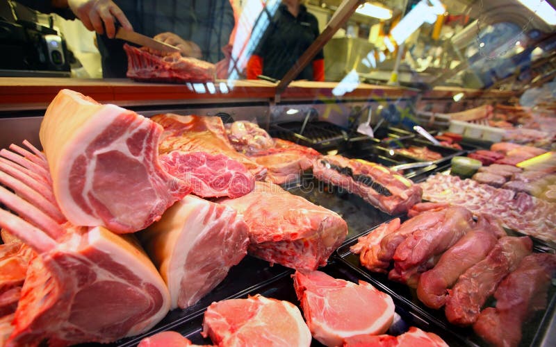 Fresh Meat Purchase stock image. Image of chef, vendor - 43776059