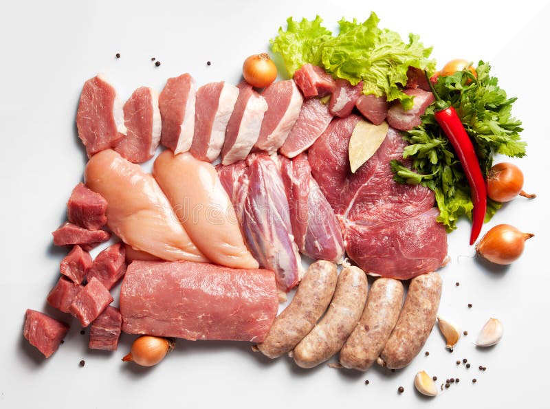 Fresh Meat Ready To Cook with Ingredient Stock Photo - Image of ...