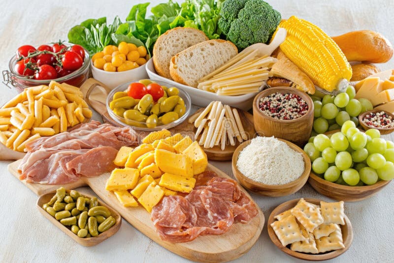 Fresh Mediterranean Delight: Cheese, Cold Cuts, and Fresh Produce ...