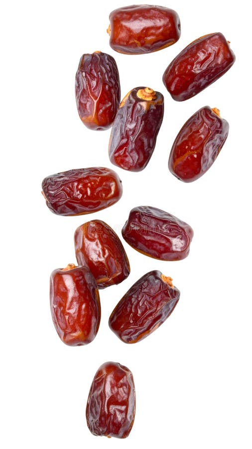 Fresh Medjool Dates Falling on Transparent Background Stock Image ...