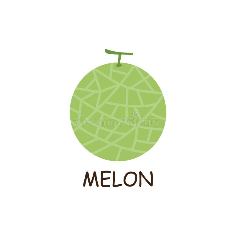 Fresh Melon Fruit Logo Illustration Design Stock Vector - Illustration ...