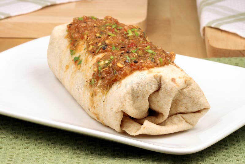 Fresh mexican burrito stock image. Image of tacos, edible - 8891451