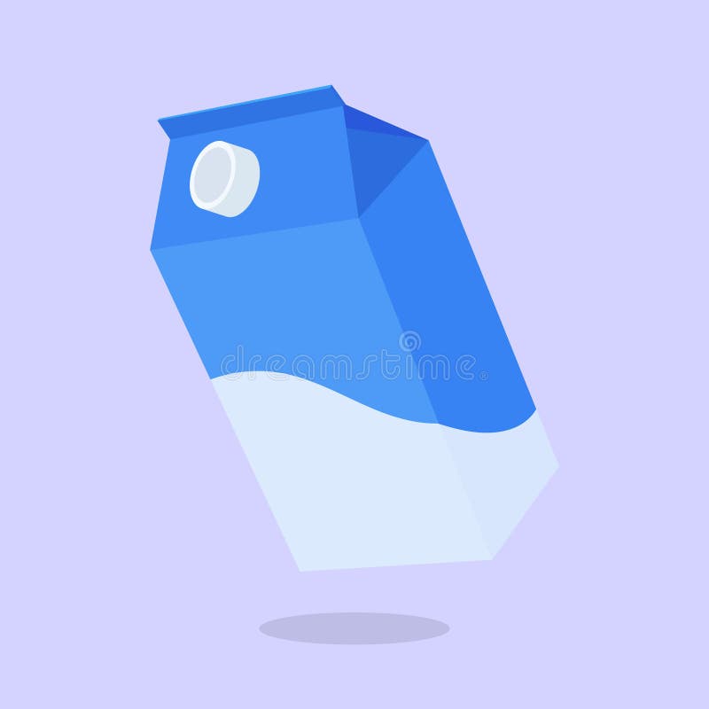 Fresh Milk Box Vector Illustration Icon Fresh Carton of Milk Box Icon ...