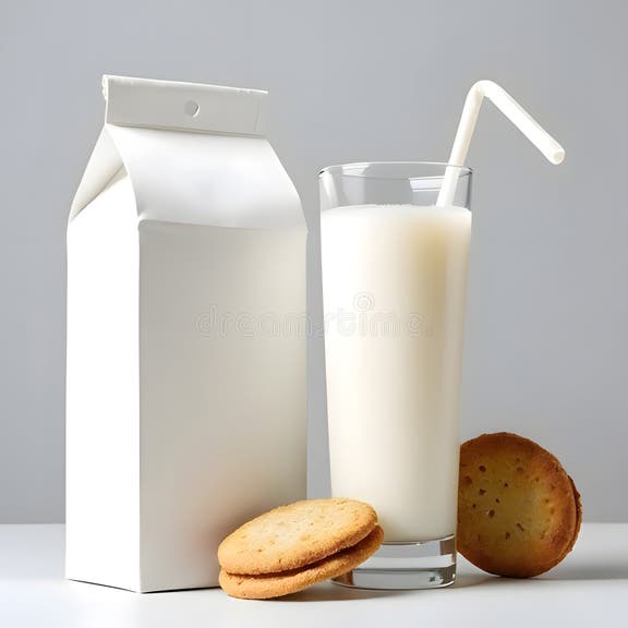 Fresh Milk in a Cardboard Bottle Box Stock Illustration - Illustration ...