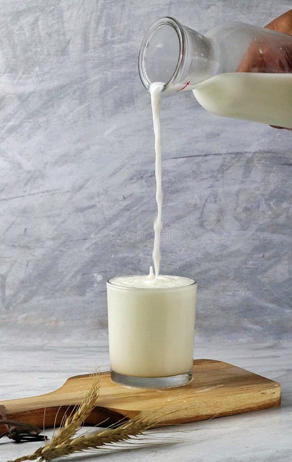 Fresh milk in the morning stock image. Image of milk - 201721445