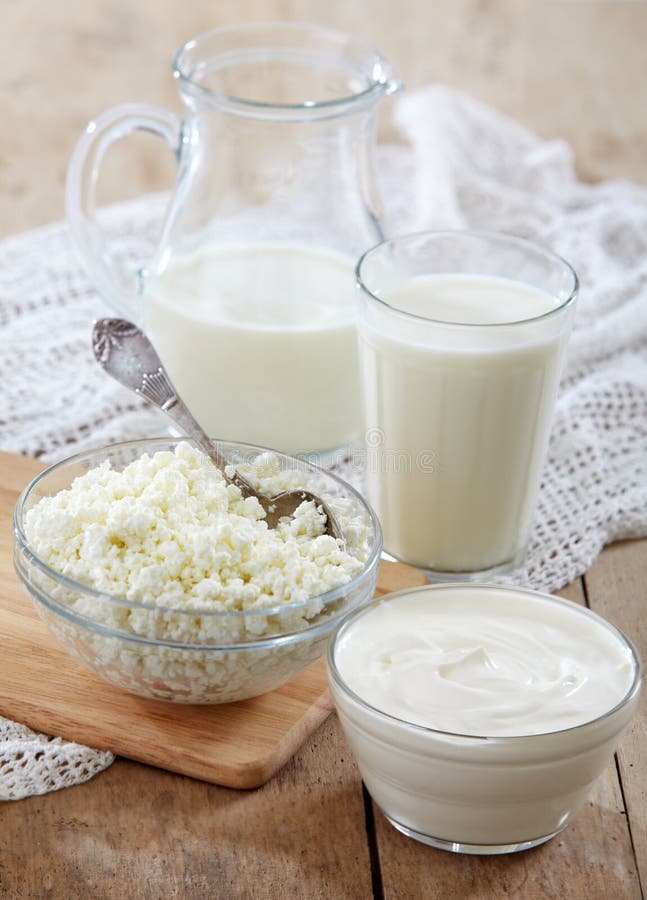 Fresh milk products stock image. Image of meal, cottage - 13235989