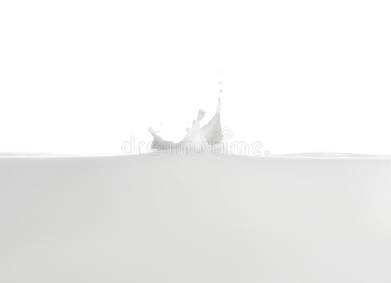 Fresh Milk with Splash Isolated on White Stock Image - Image of liquid ...