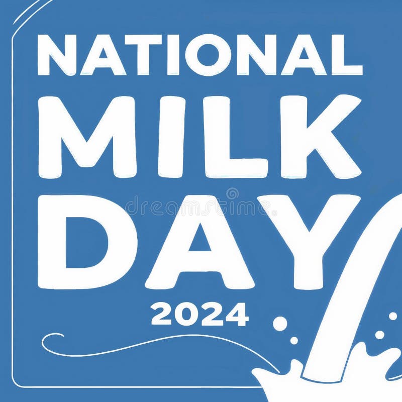 Fresh Milk and World Milk Day Illustration with Blue Sky Stock ...