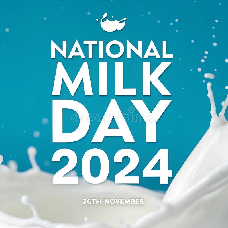 Fresh Milk and World Milk Day Illustration with Blue Sky Stock ...