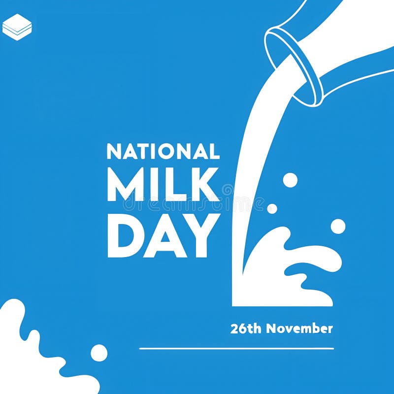 Fresh Milk and World Milk Day Illustration with Blue Sky Stock ...