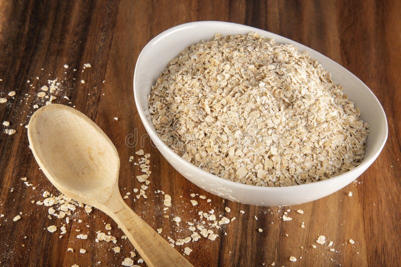 Fresh Milled Raw Uncooked Oats Stock Image - Image of flour, head ...