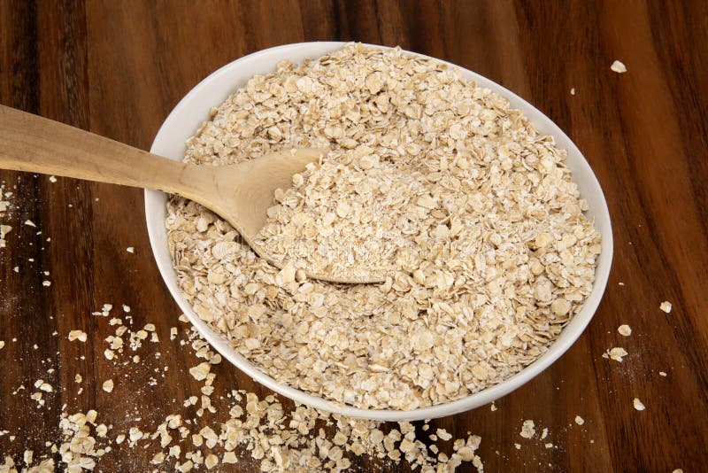 Fresh Milled Raw Uncooked Oats Stock Image - Image of closeup, dietary ...