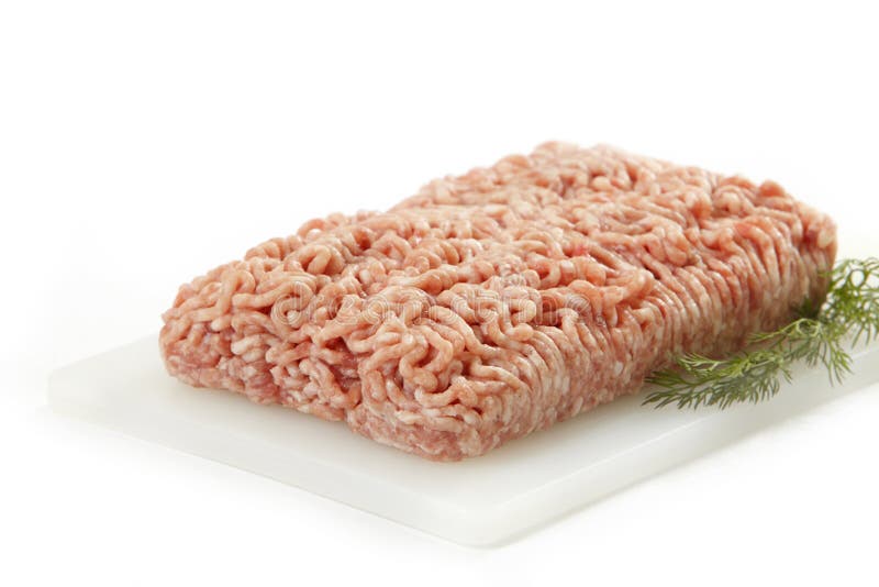 Fresh Raw Minced Meat in the Meat Grinder, Close-up Stock Image - Image ...