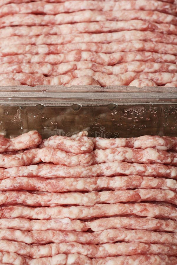 Fresh Minced Meat in a Package Macro Stock Image - Image of pizza, food ...