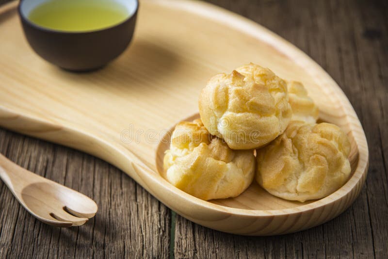 Fresh mini cream puff stock image. Image of taste, cake - 55927753