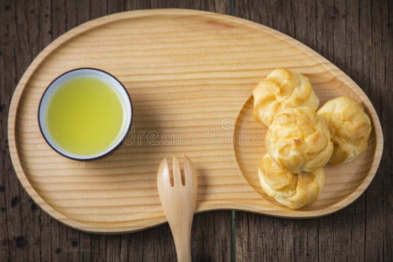 Fresh mini cream puff stock photo. Image of sugar, food - 55929406