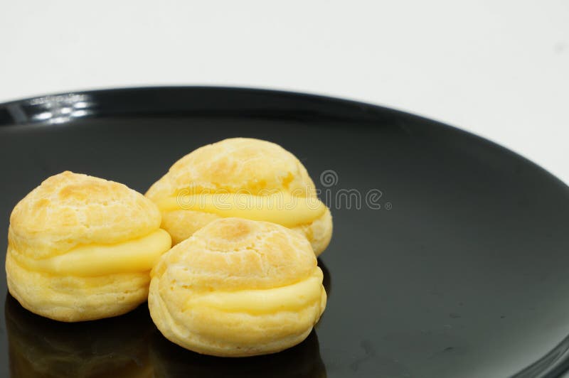 Fresh Mini Cream puffs stock photo. Image of food, isolated - 58430302